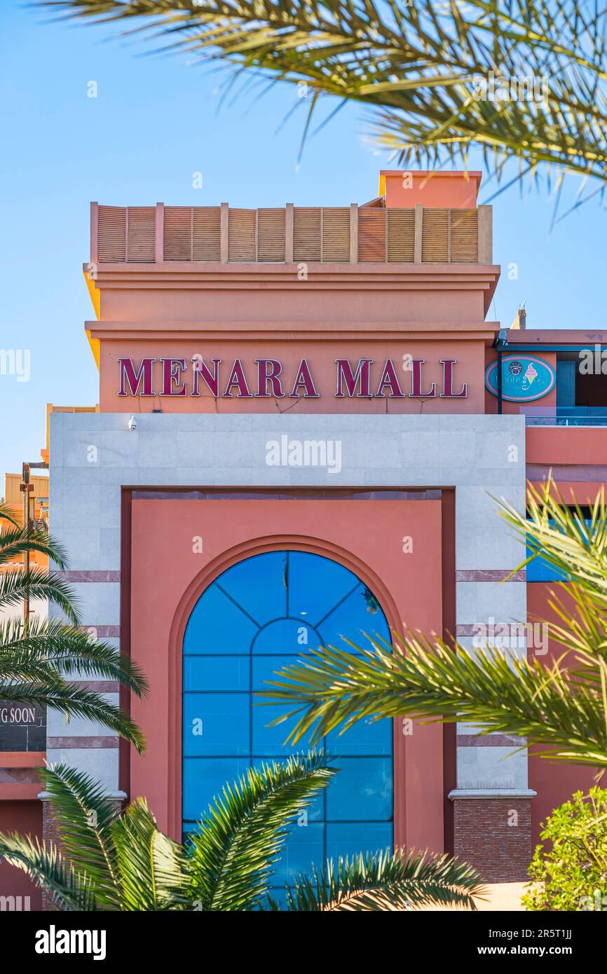 Morocco, Marrakesh, modern district of Hivernage, the Menara Mall ...