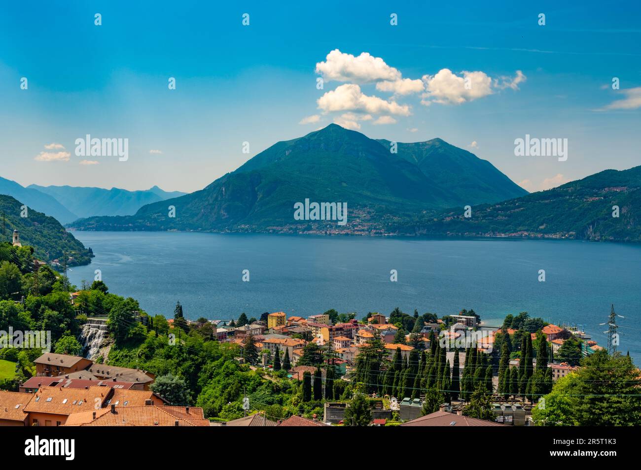 A view of Lake Como, photographed from Bellano, on the Lecco side of ...