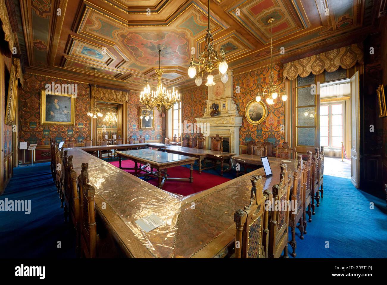 France, Loiret, Orleans, Groslot hotel is a 16th century mansion in Renaissance style and ...