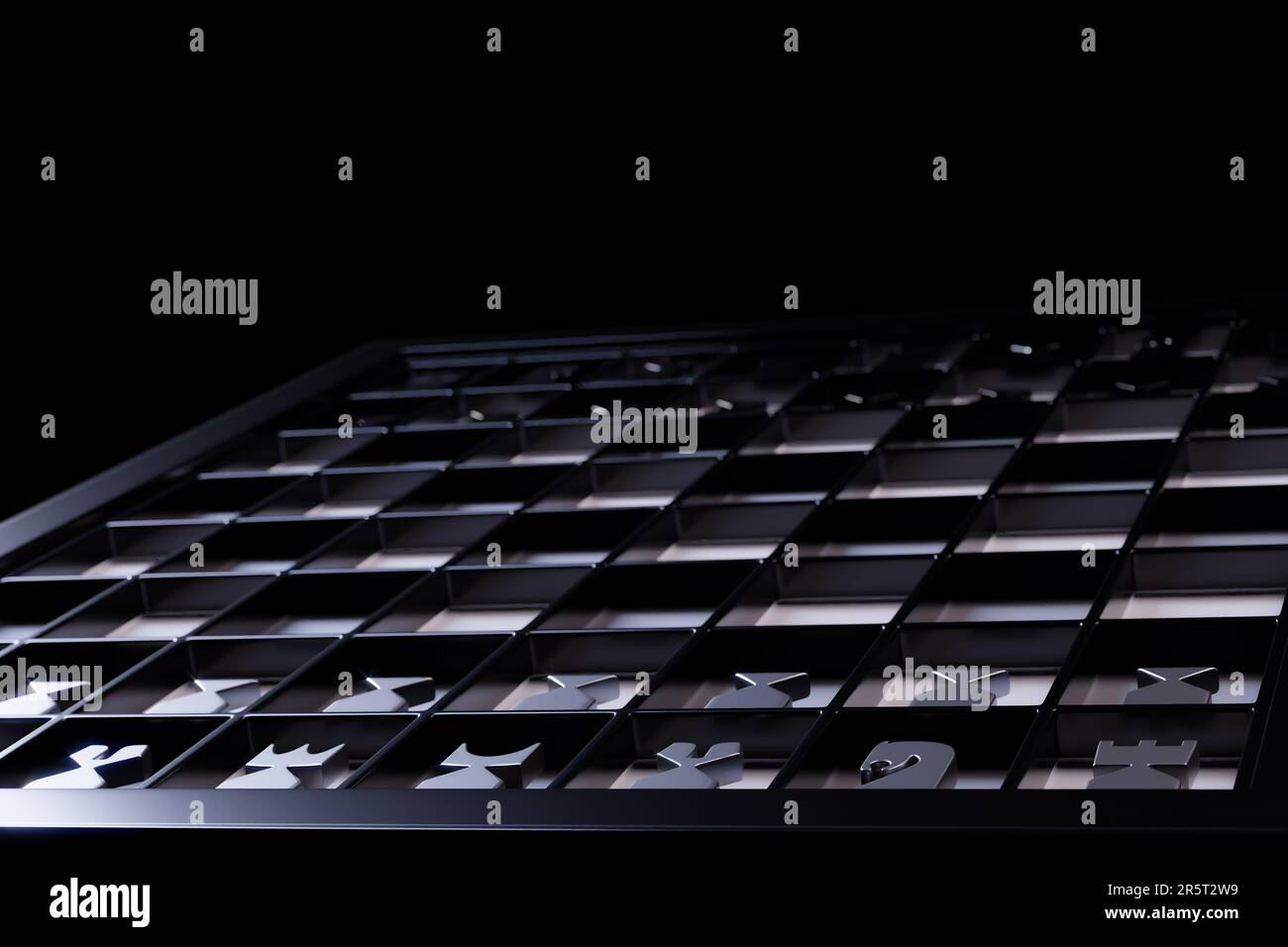 3D Digital Chess Board dynamic lighting futuristic detailed, tension ...