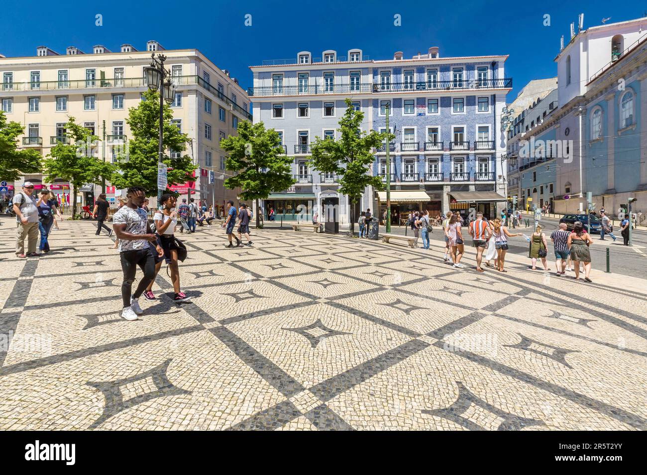 Portugal, Lisbon, Chiado district, Praca Luis de Camoe Stock Photo - Alamy