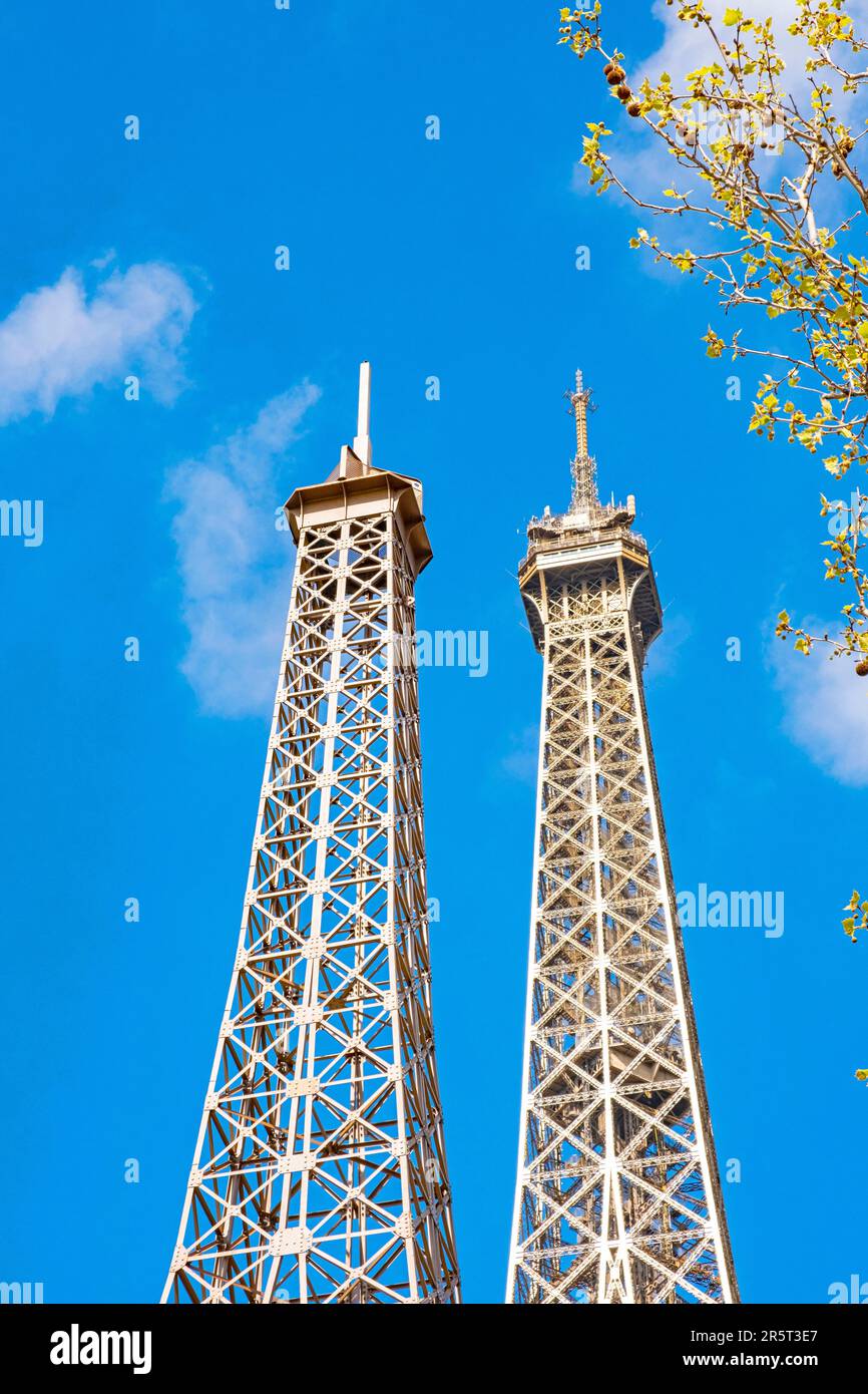 France, Paris, the Champs-de-Mars, 2nd ephemeral Eiffel Tower: Eiffela ...