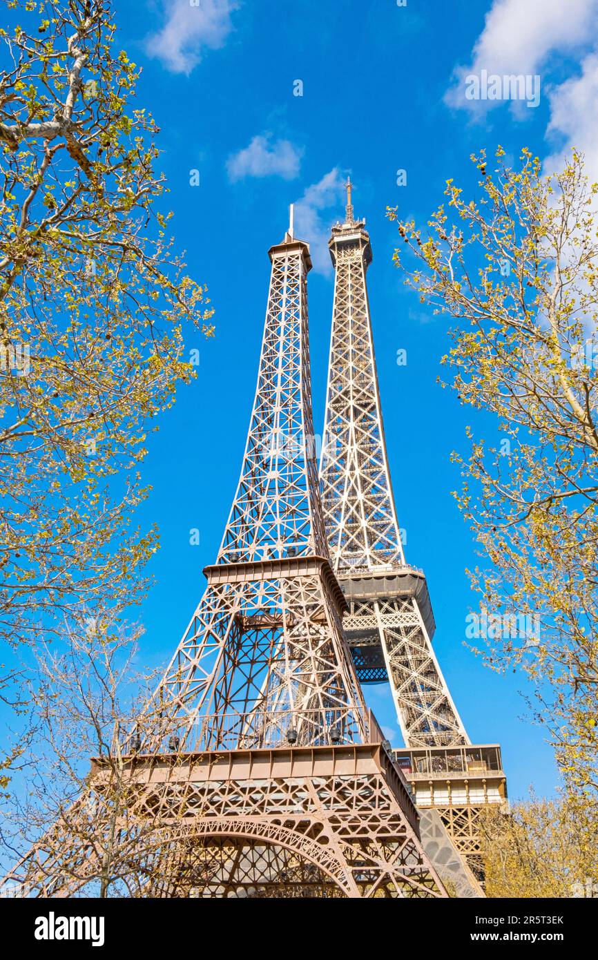 France, Paris, the Champs-de-Mars, 2nd ephemeral Eiffel Tower: Eiffela ...