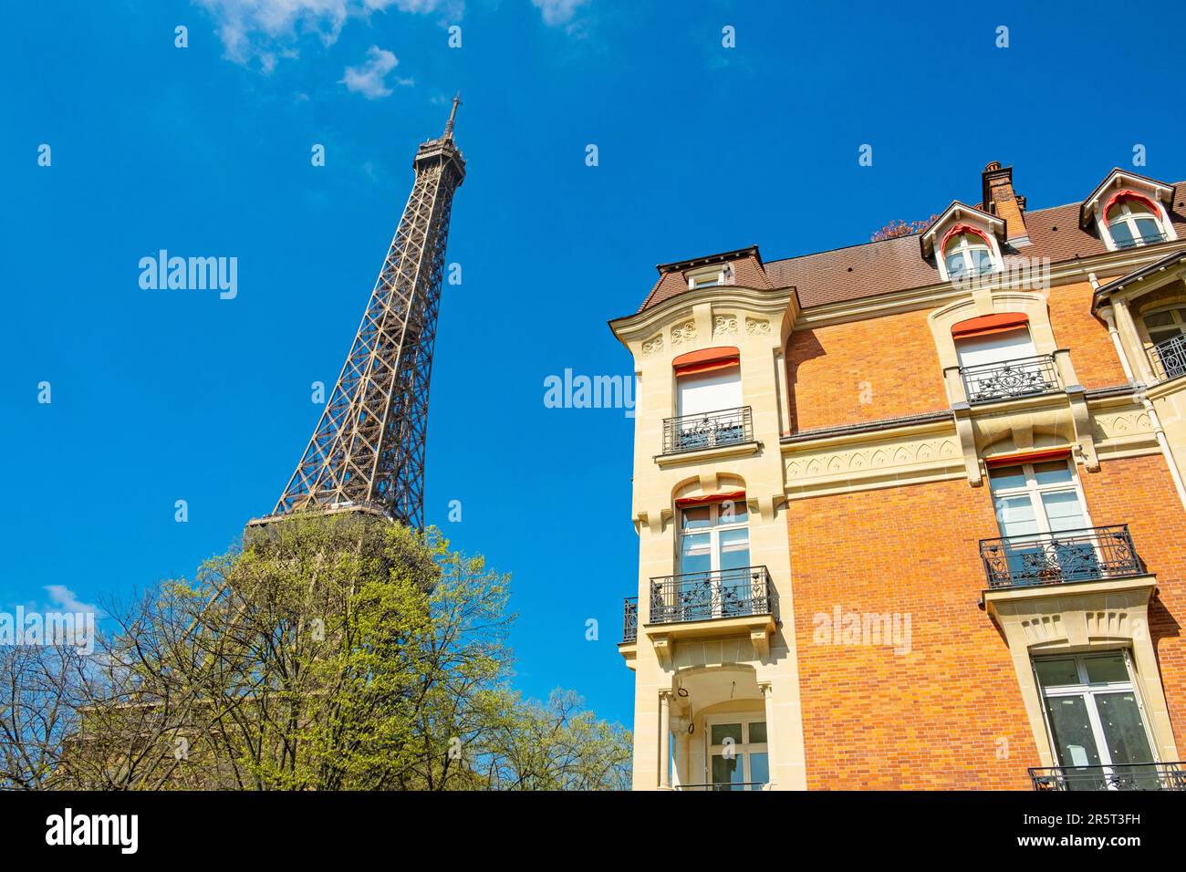 France, Paris, Eiffel Tower and real estate Stock Photo - Alamy
