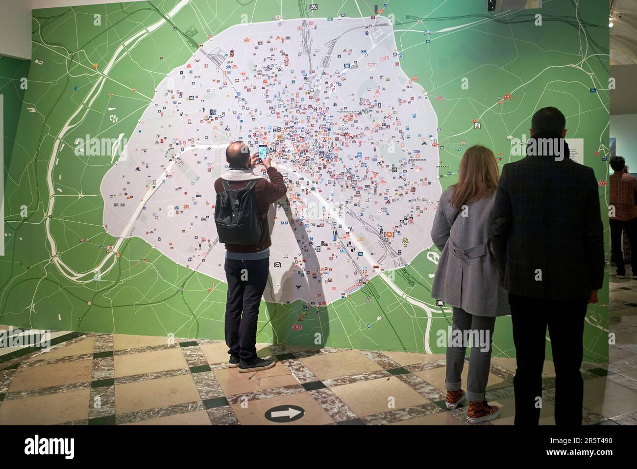 France, Paris, expo Capitale(s), 60 years of urban art in Paris, map of ...