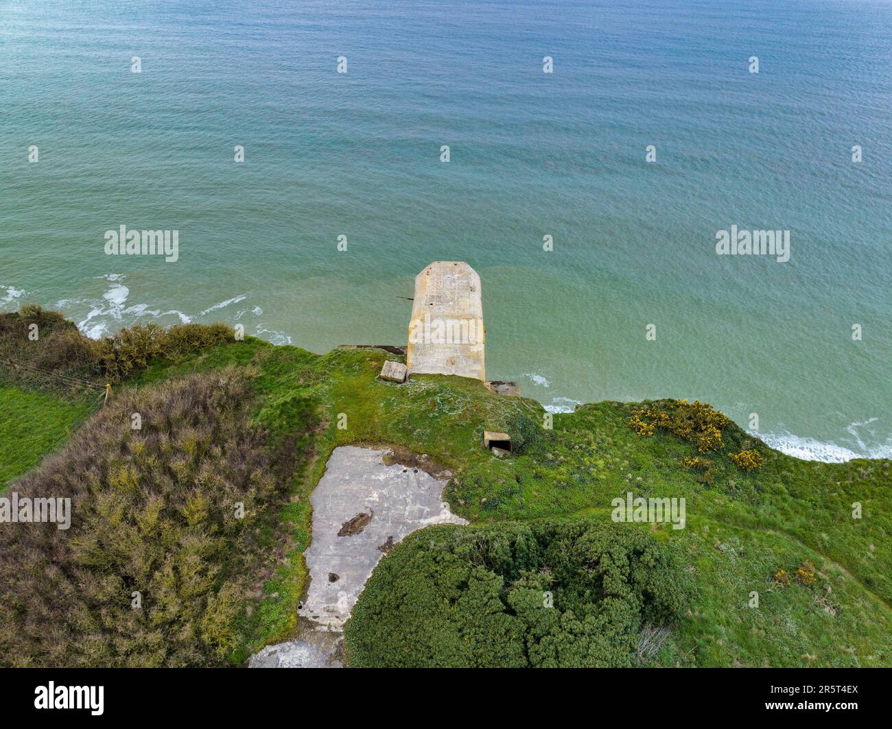 France, Seine Maritime, Heuqueville, Cote d'Abatre, the blockhouse of a ...