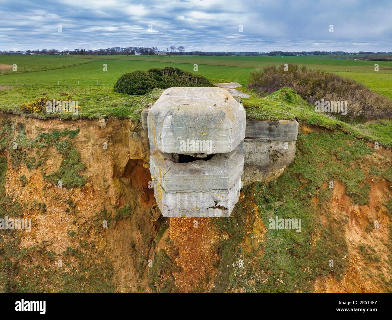 France, Seine Maritime, Heuqueville, Cote d'Abatre, the blockhouse of a ...