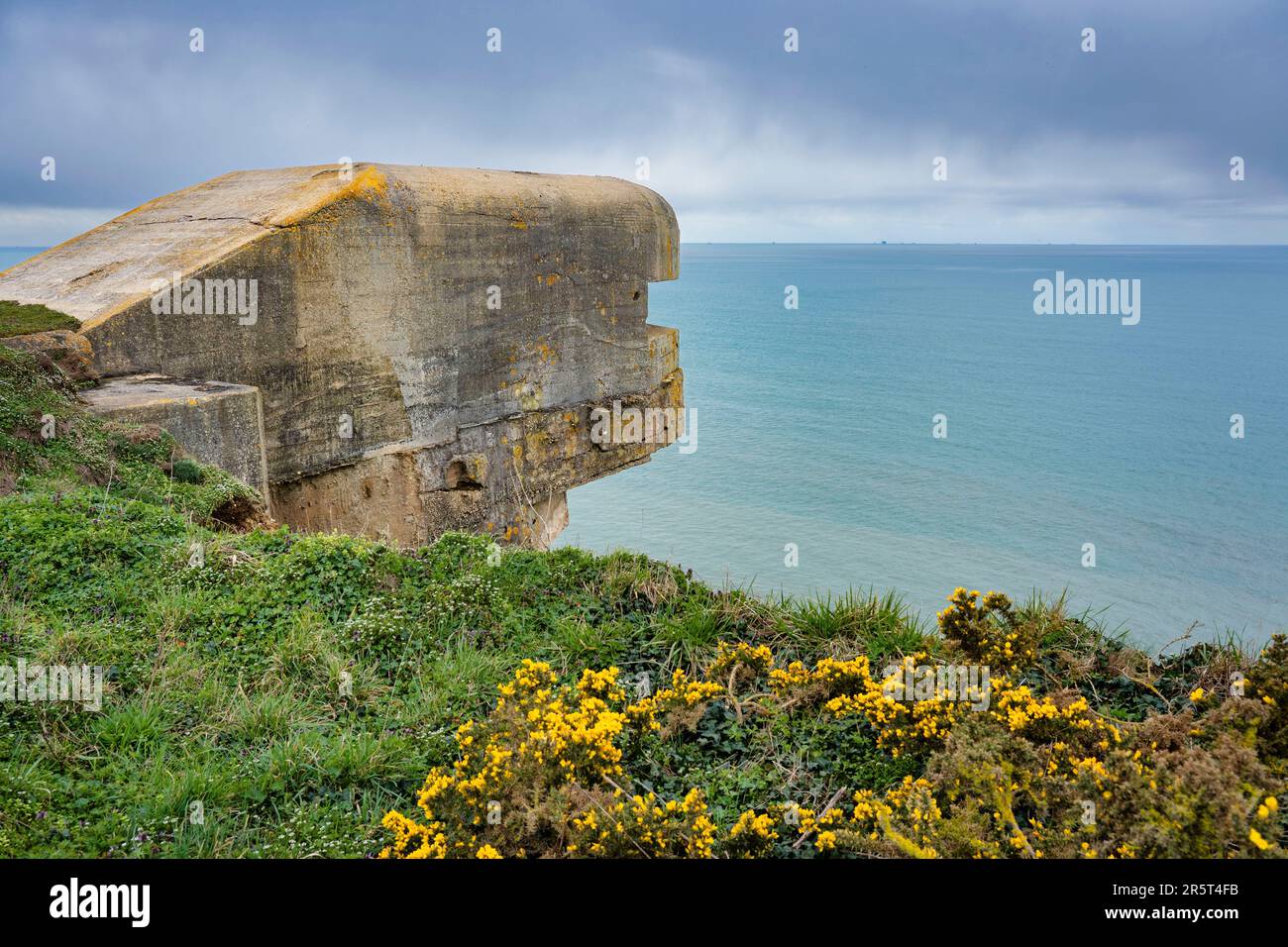 France, Seine Maritime, Heuqueville, Cote d'Abatre, the blockhouse of a ...