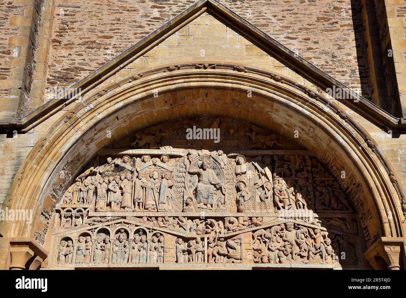 France, Aveyron, Conques, Abbey church of Sainte-Foy, 12th century ...