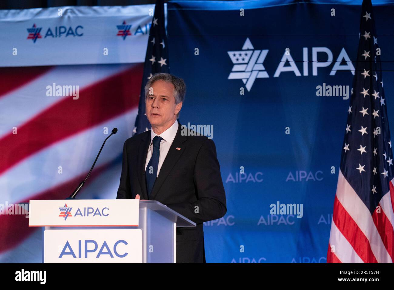 Secretary of State Antony Blinken delivers remarks at the 2023 American ...