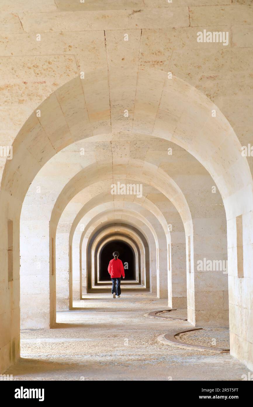 Spain, Balearic Islands, Menorca, Maó, mouth of the port of Mahon ...