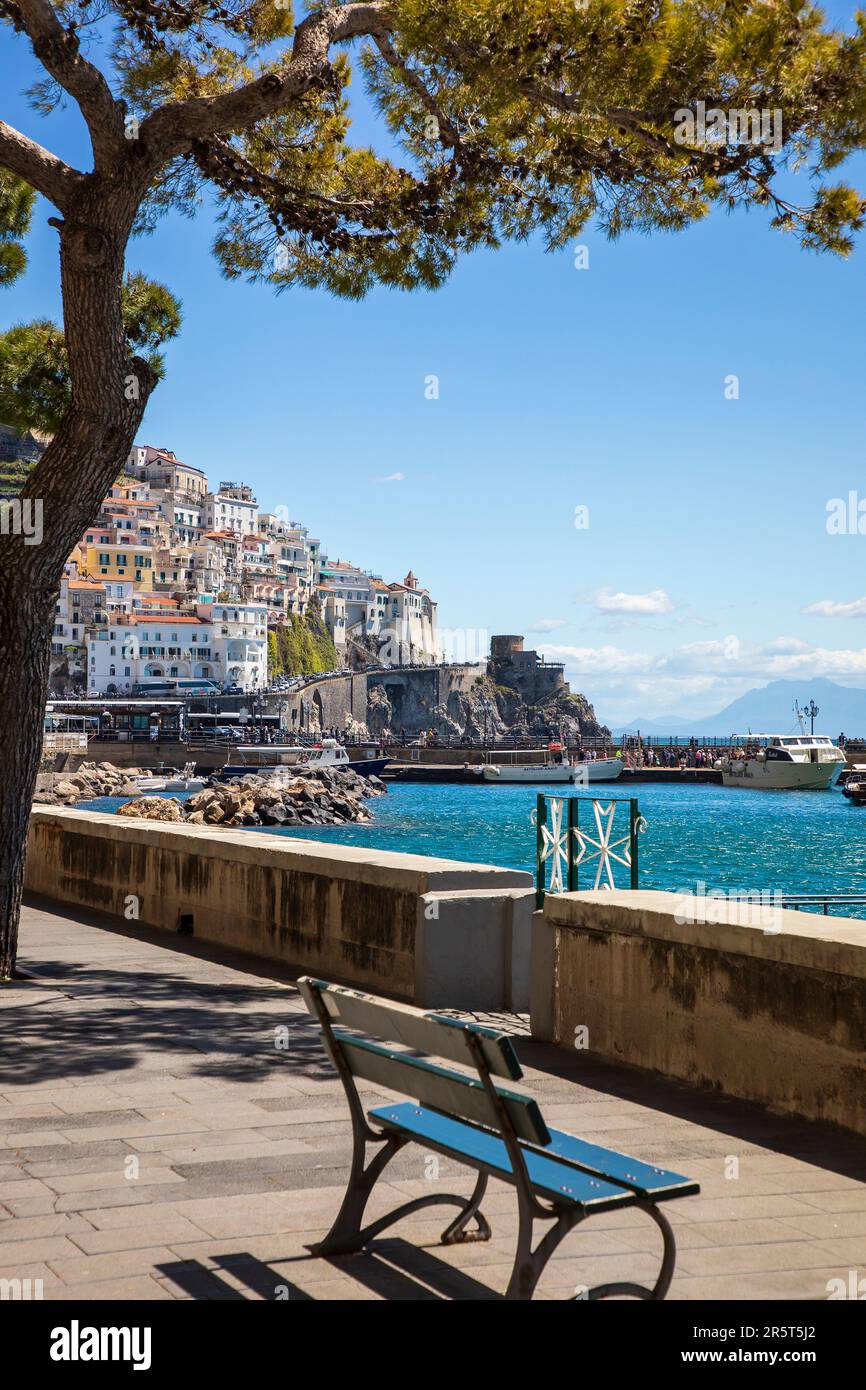 AMALFI TOWN, ITALY - APRIL 26th 2023: View of village of Amalfi, Italy ...