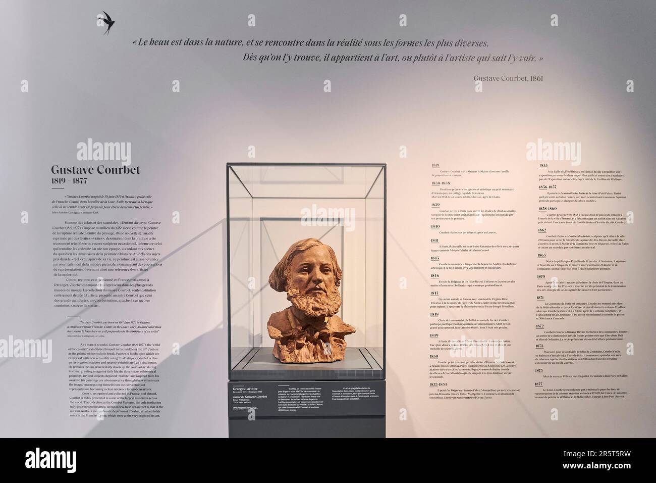 France, Doubs, Ornans, Courbet Museum , bust of Gustave Courbet (1932 ...