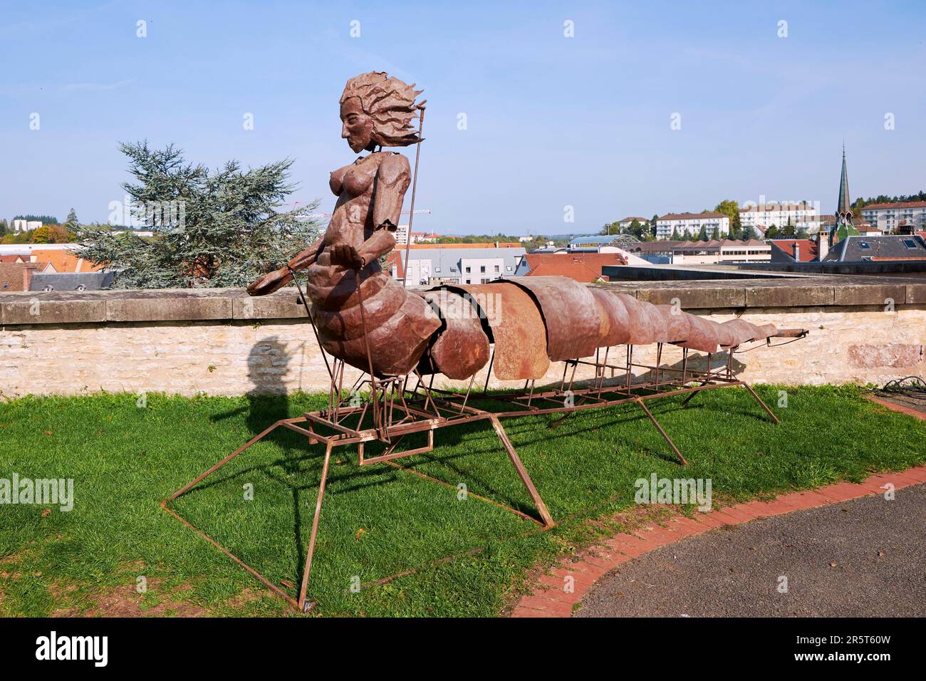 France, Doubs, Montbeliard, castle of the Dukes of Wurttemberg, statue ...