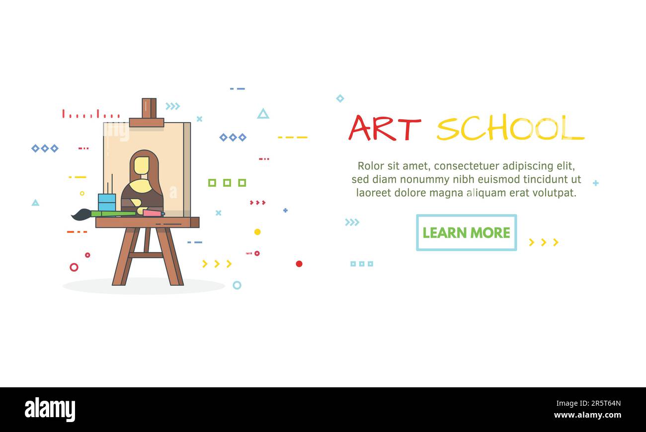 Art school banner Stock Vector Image & Art - Alamy