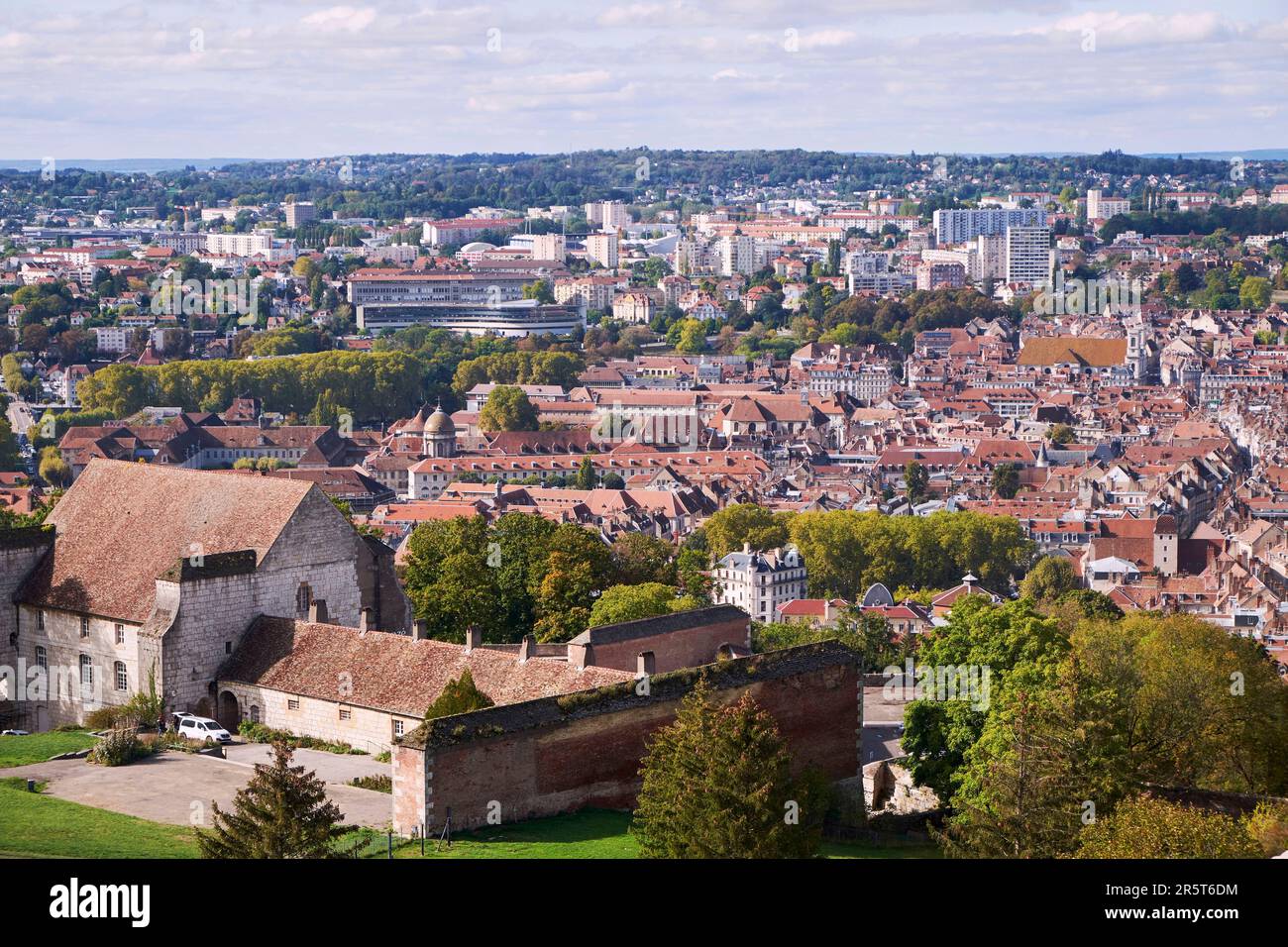 France, Doubs, Besancon, General view of the city from the ramparts of ...