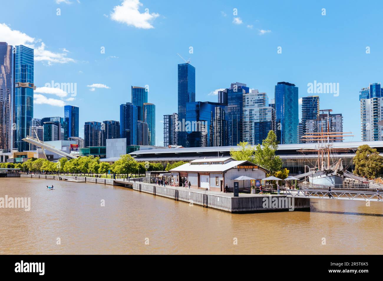 South Wharf Skyline in Melbourne Australia Stock Photo - Alamy