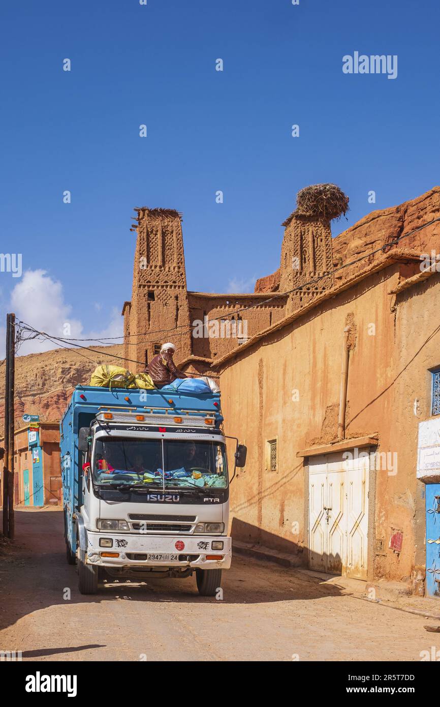 Morocco, Roses Valley, village of Bou Tharar Stock Photo - Alamy