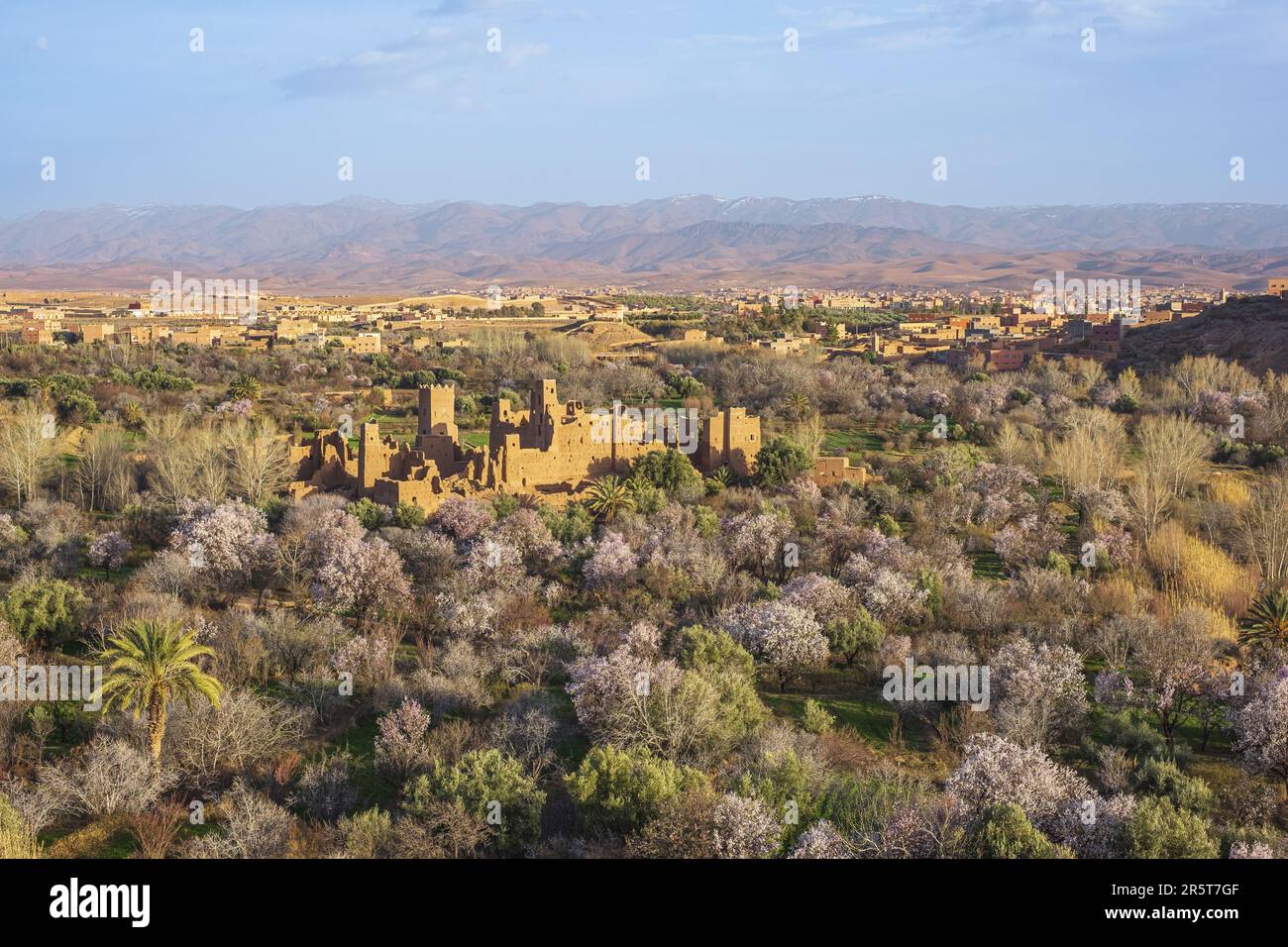 Morocco, Roses Valley, surroundings of El Kelaâ M'Gouna, kasbah in ...