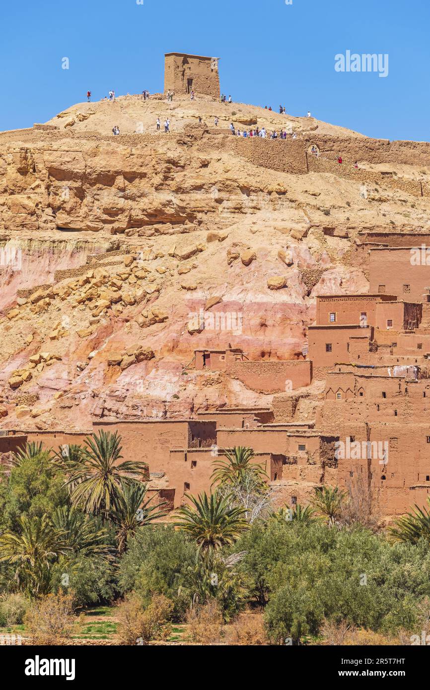 Morocco, Aït Benhaddou, the Ksar, a fortified village built in adobe ...
