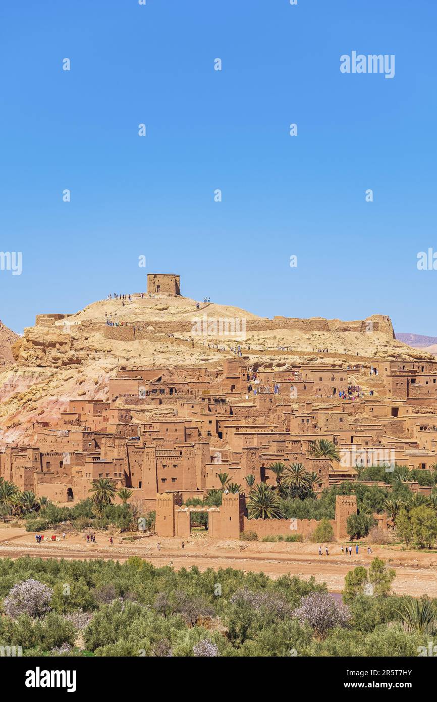 Morocco, Aït Benhaddou, the Ksar, a fortified village built in adobe ...