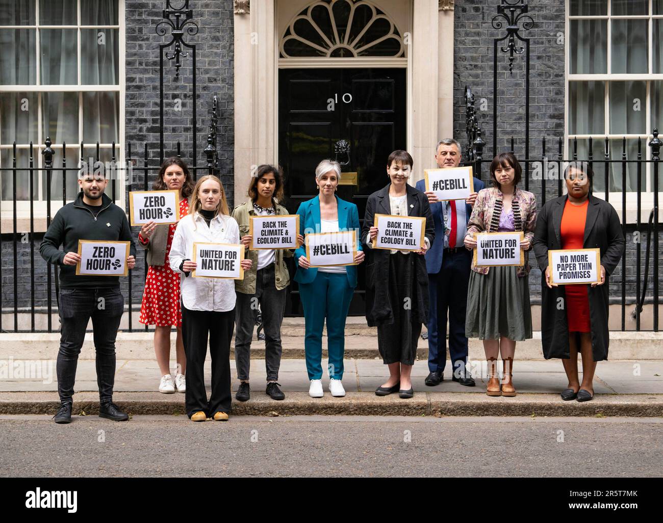 EDITORIAL USE ONLY Members of campaign groups, Zero Hour, Friends of ...