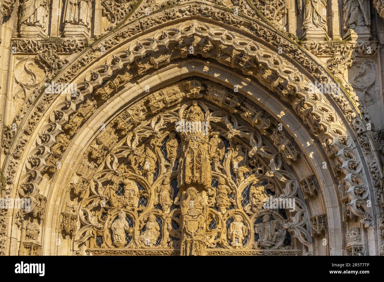 France, Somme, Saint-Riquier, Façade of the abbey church of Saint ...