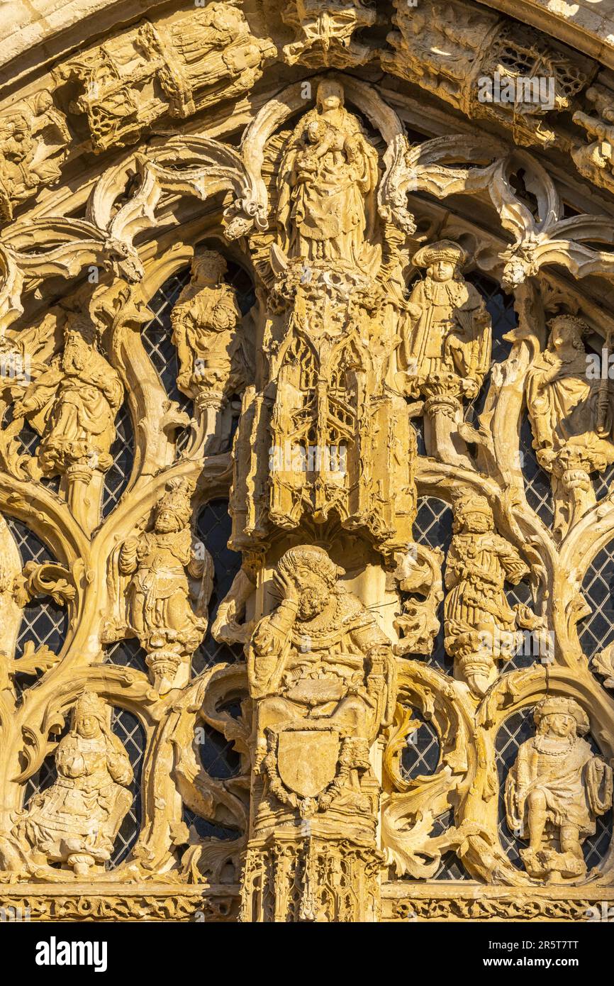 France, Somme, Saint-Riquier, Façade of the abbey church of Saint ...
