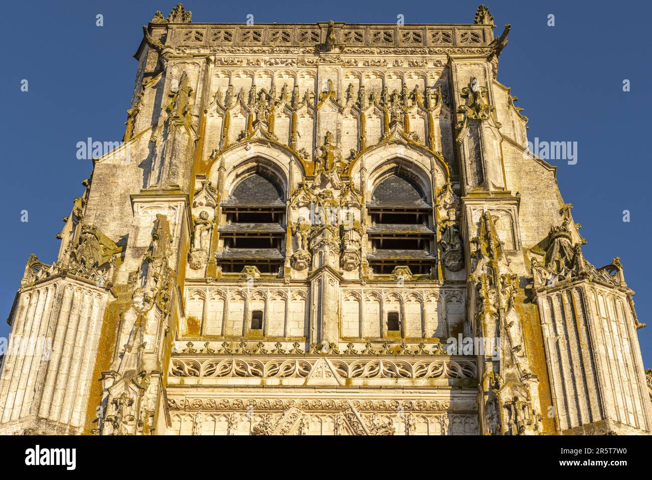 France, Somme, Saint-Riquier, Façade of the abbey church of Saint ...