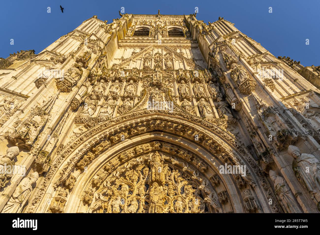 France, Somme, Saint-Riquier, Façade of the abbey church of Saint ...