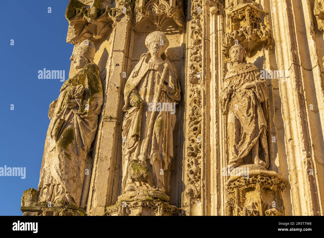 France, Somme, Saint-Riquier, Façade of the abbey church of Saint ...