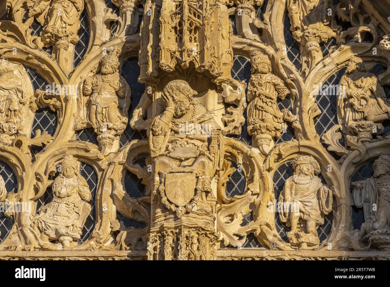 France, Somme, Saint-Riquier, Façade of the abbey church of Saint ...
