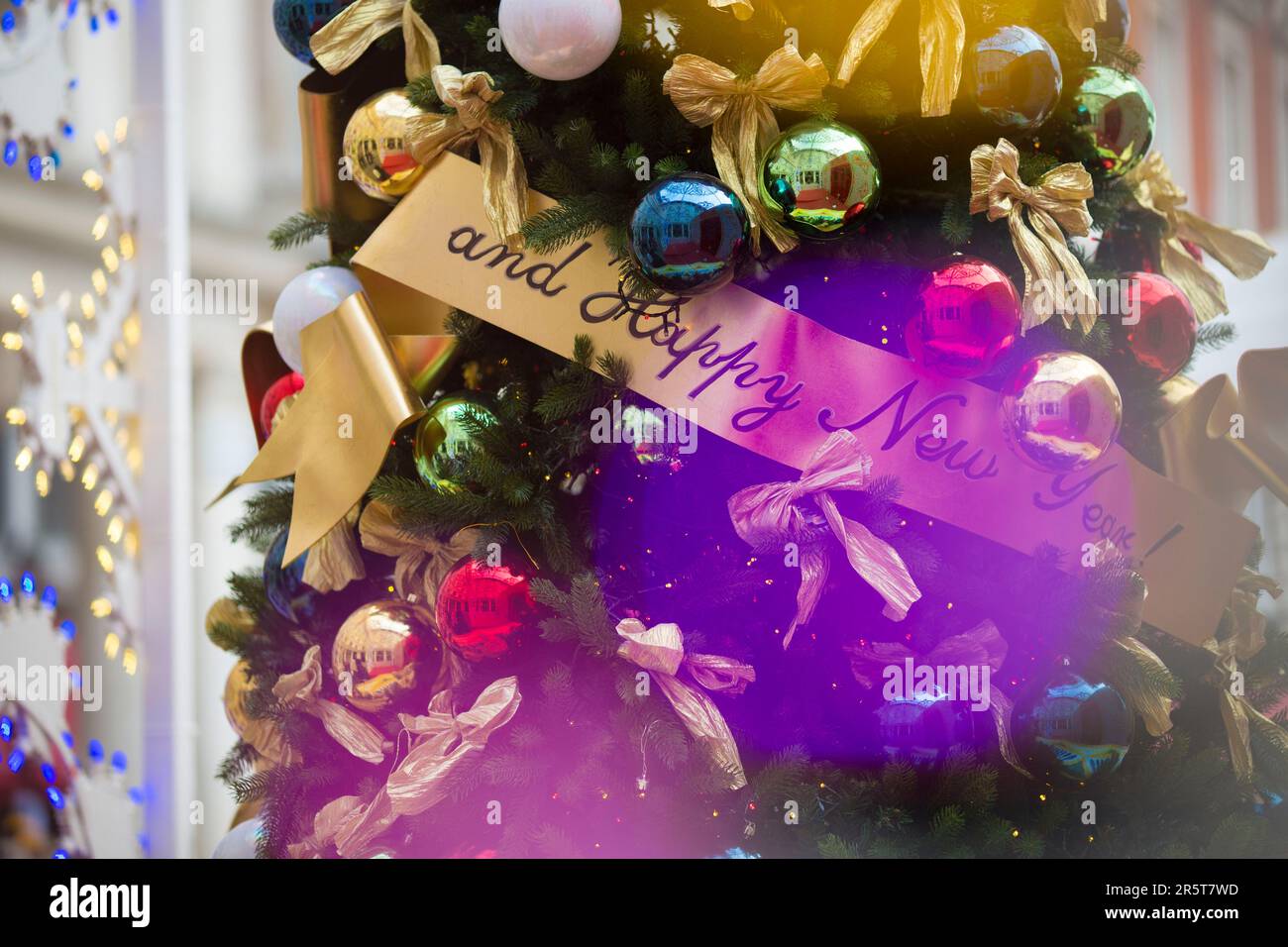 Christmassy decorations and outfits are seen in Covent Garden, central ...