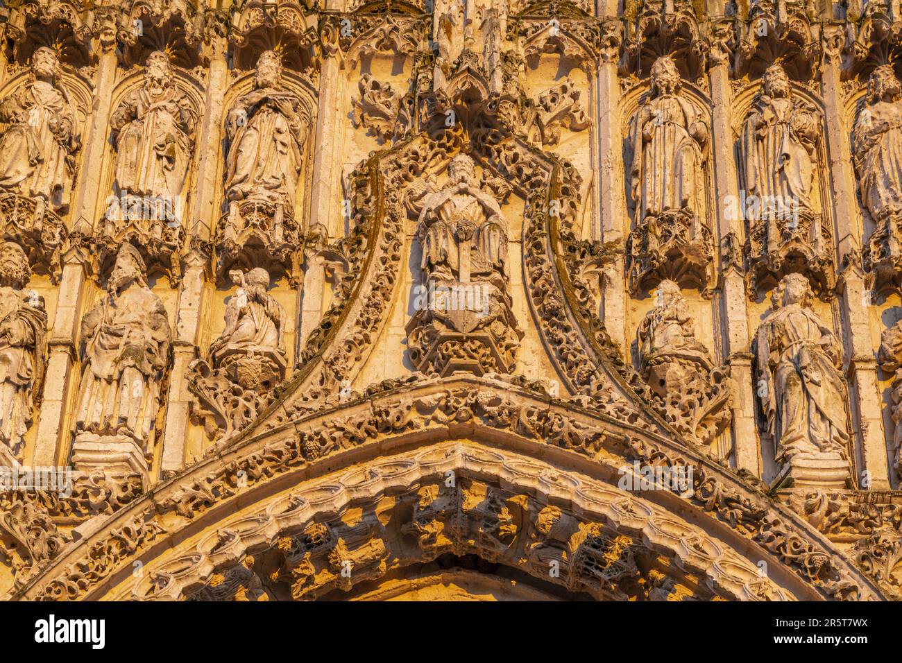 France, Somme, Saint-Riquier, Façade of the abbey church of Saint ...