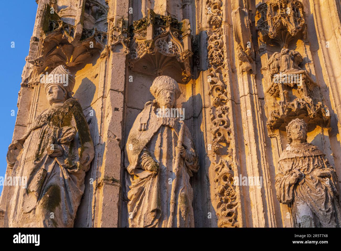 France, Somme, Saint-Riquier, Façade of the abbey church of Saint ...