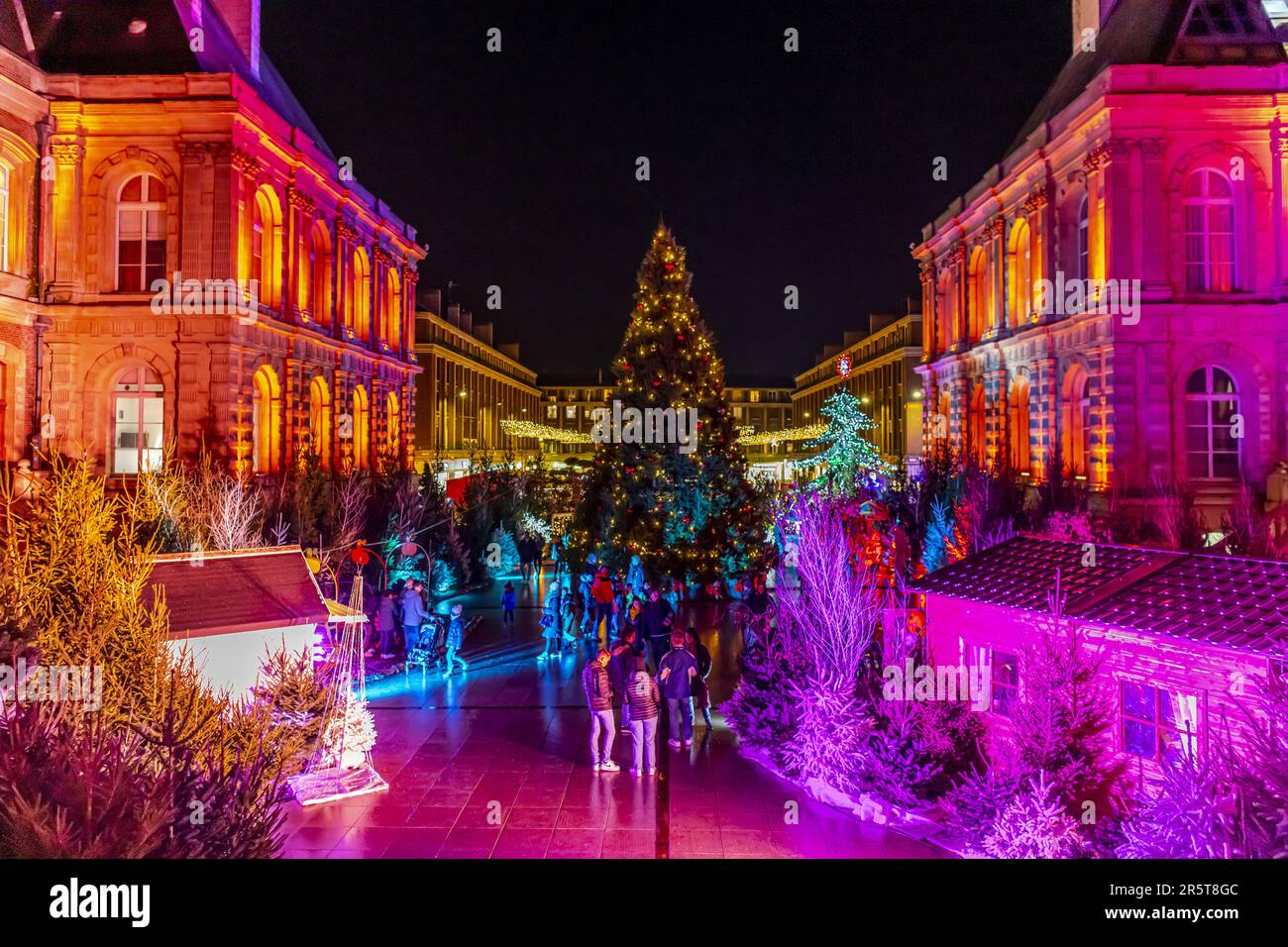 France, Somme, Amiens, The Christmas market in Amiens is one of the ...