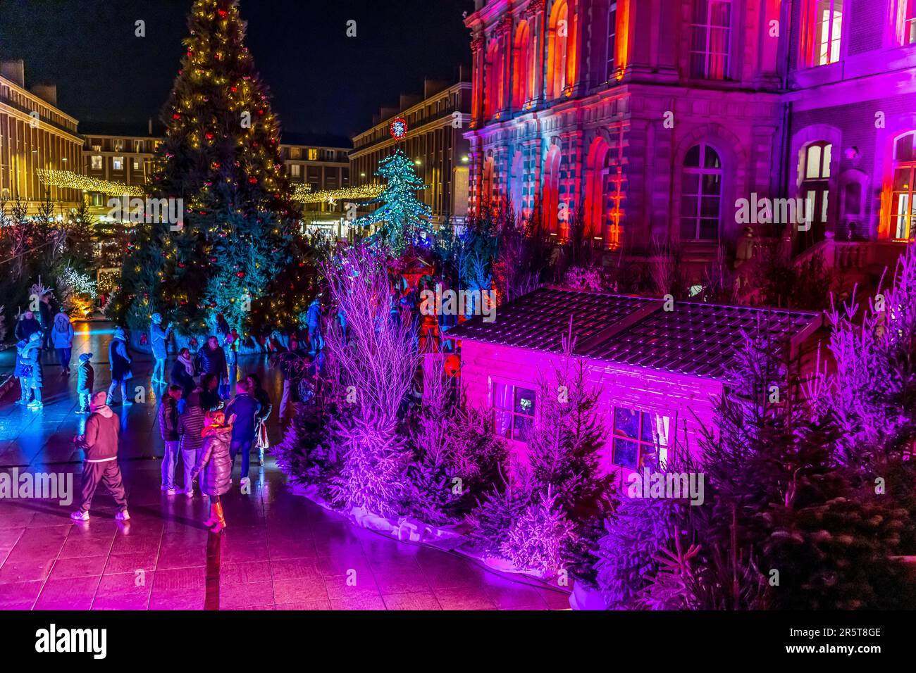 France, Somme, Amiens, The Christmas market in Amiens is one of the ...