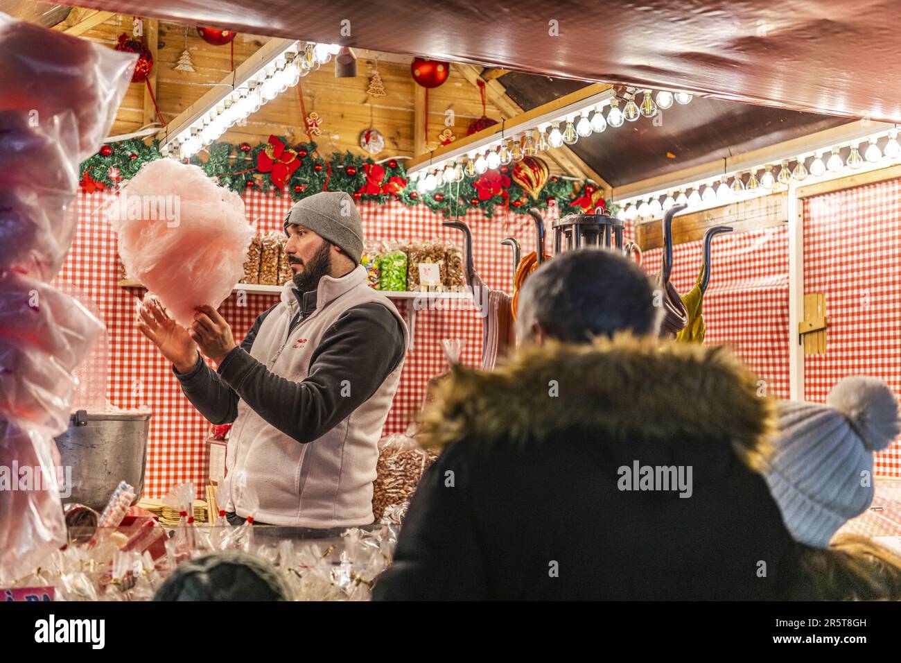 France, Somme, Amiens, The Christmas market in Amiens is one of the ...