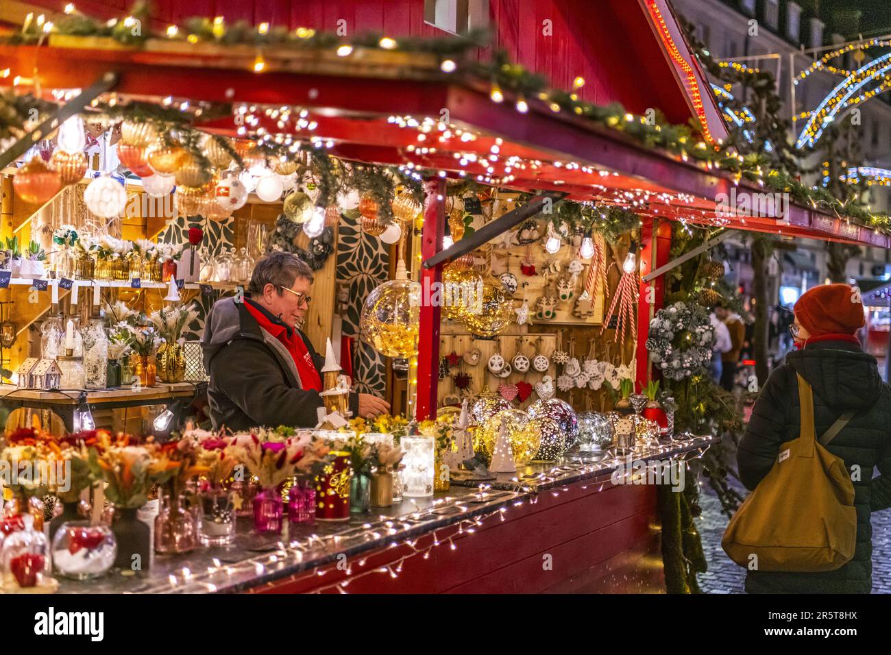 France, Somme, Amiens, The Christmas market in Amiens is one of the ...