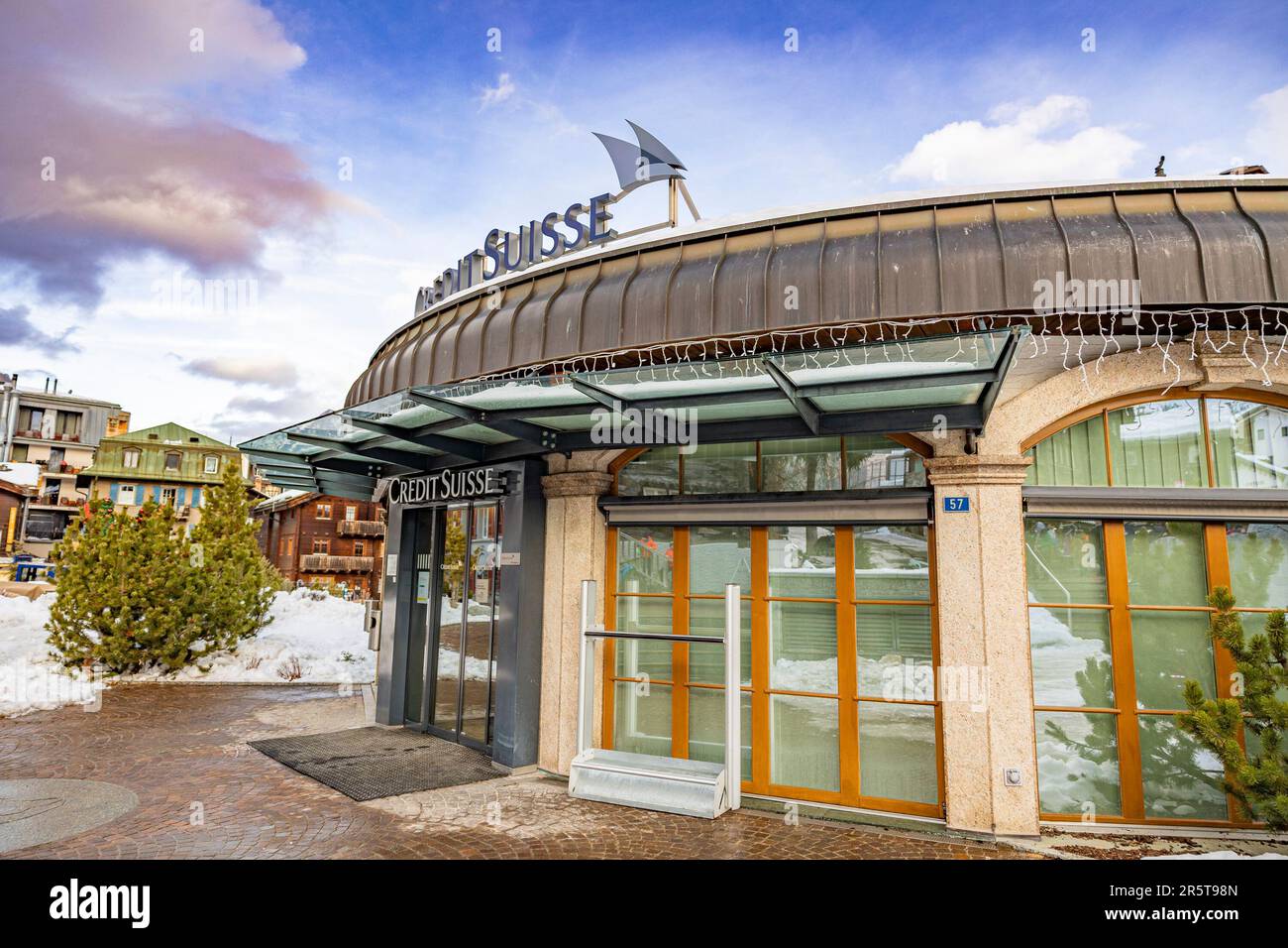 Credit Suisse - the Swiss bank recently acquired by UBS Stock Photo - Alamy