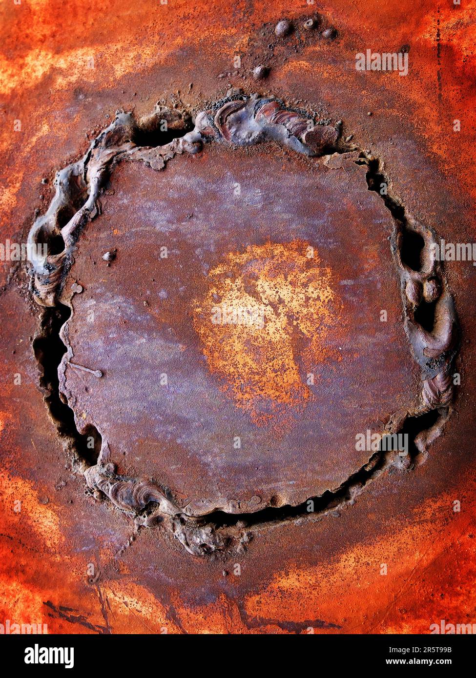 Weld seam on old plate metal with texture and rust Stock Photo - Alamy