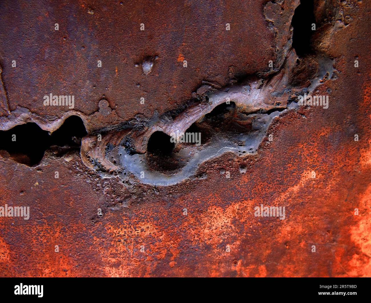 Weld seam on old plate metal with texture and rust Stock Photo - Alamy