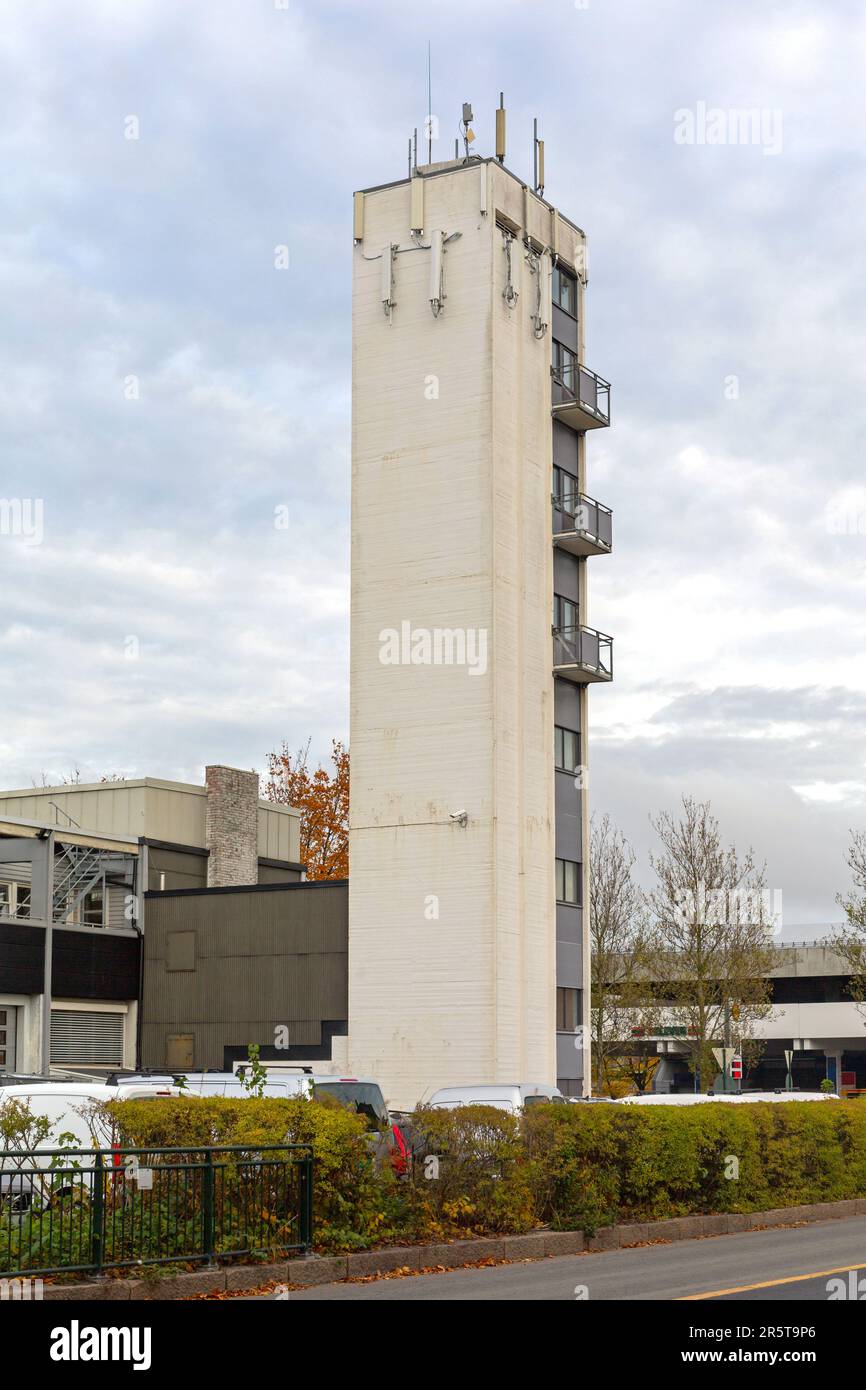 Fire Brigade Station Tower in Fredrikstad Norway Stock Photo - Alamy