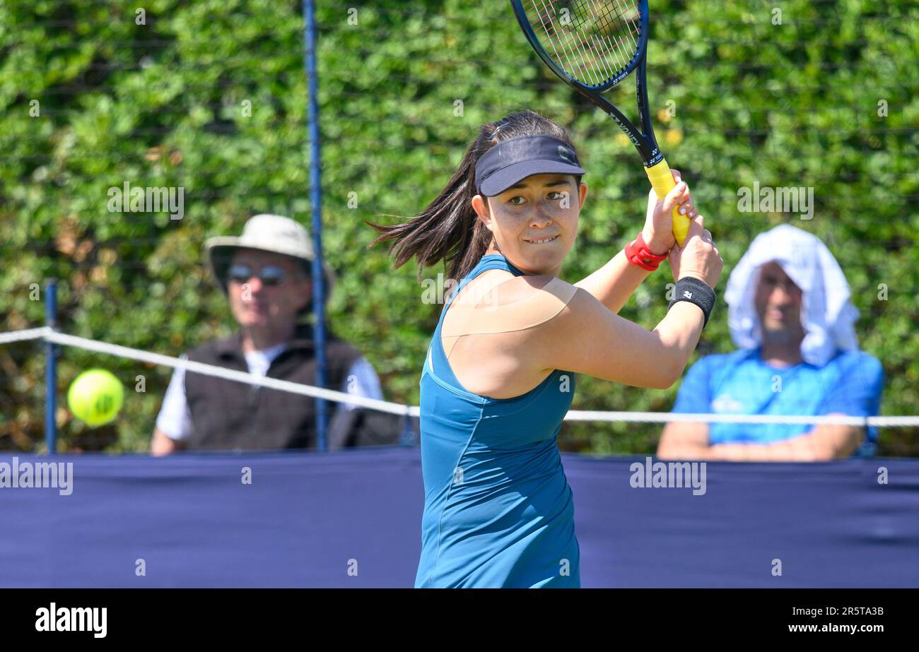Joanna Garland (Taipei) playing in the first qualifying round of the ...