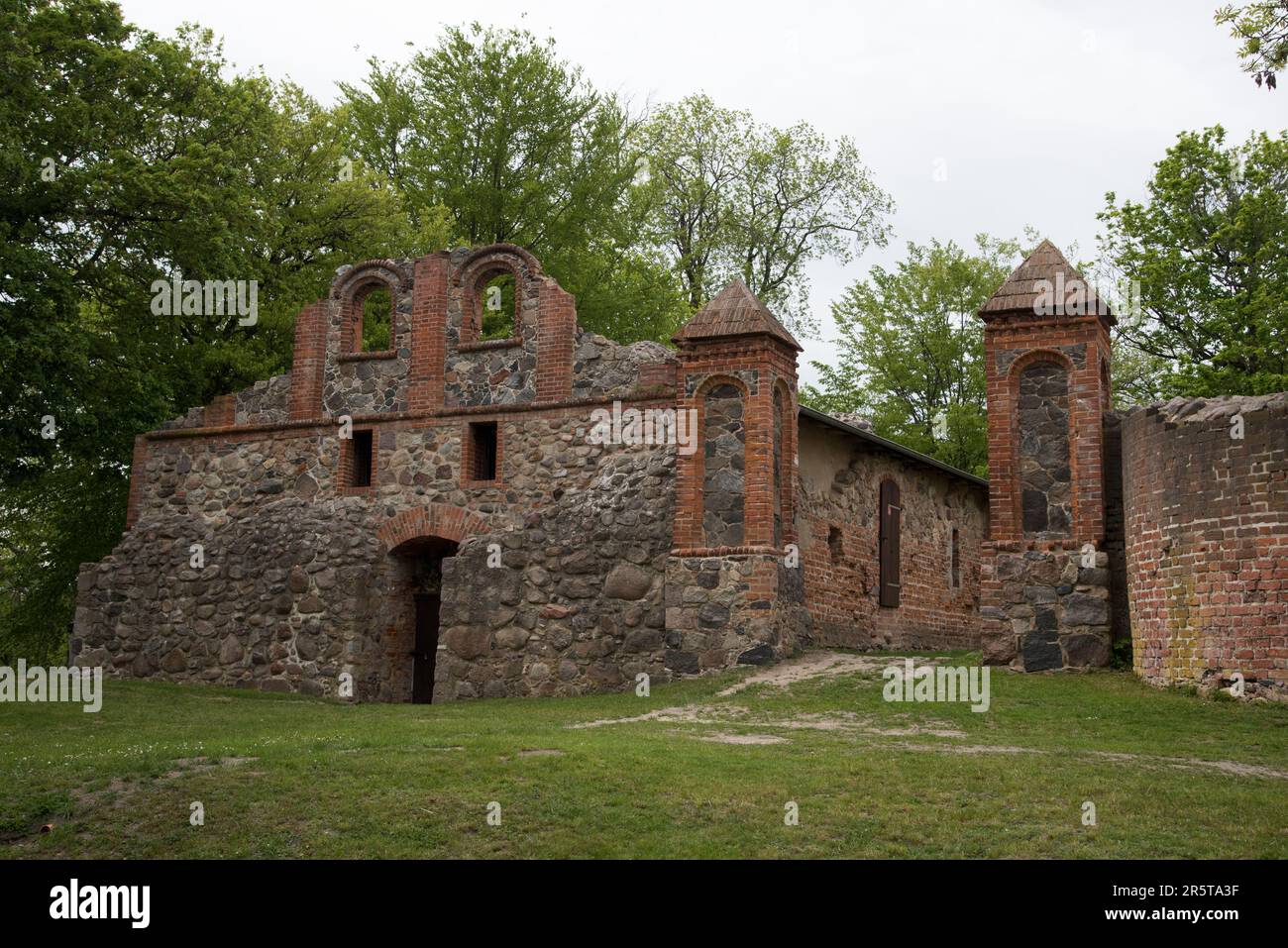 Build around 1250 the water castle Gerswalde in Uckermark county in ...