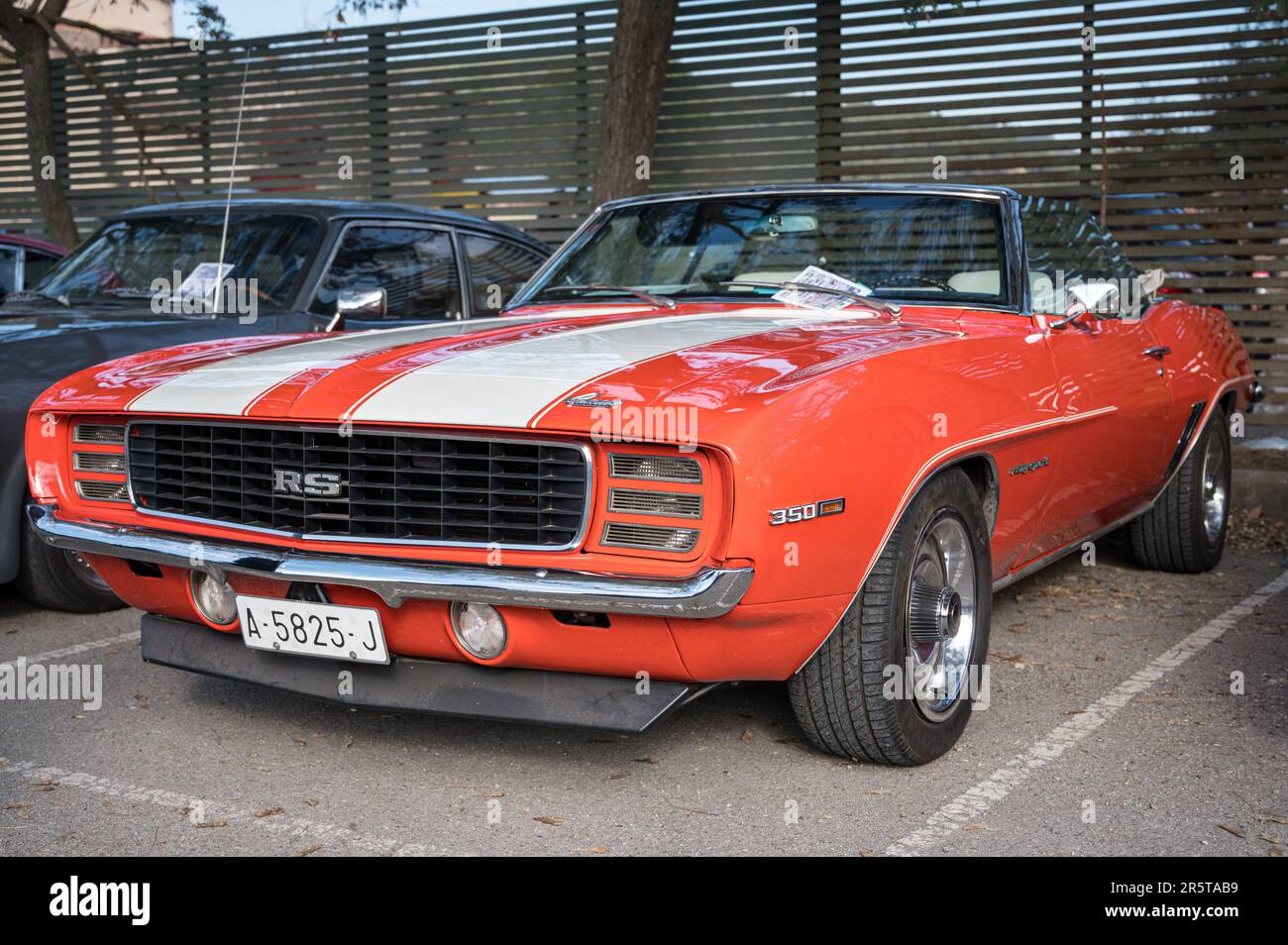 Front view of a classic american sports car, first generation Chevrolet ...