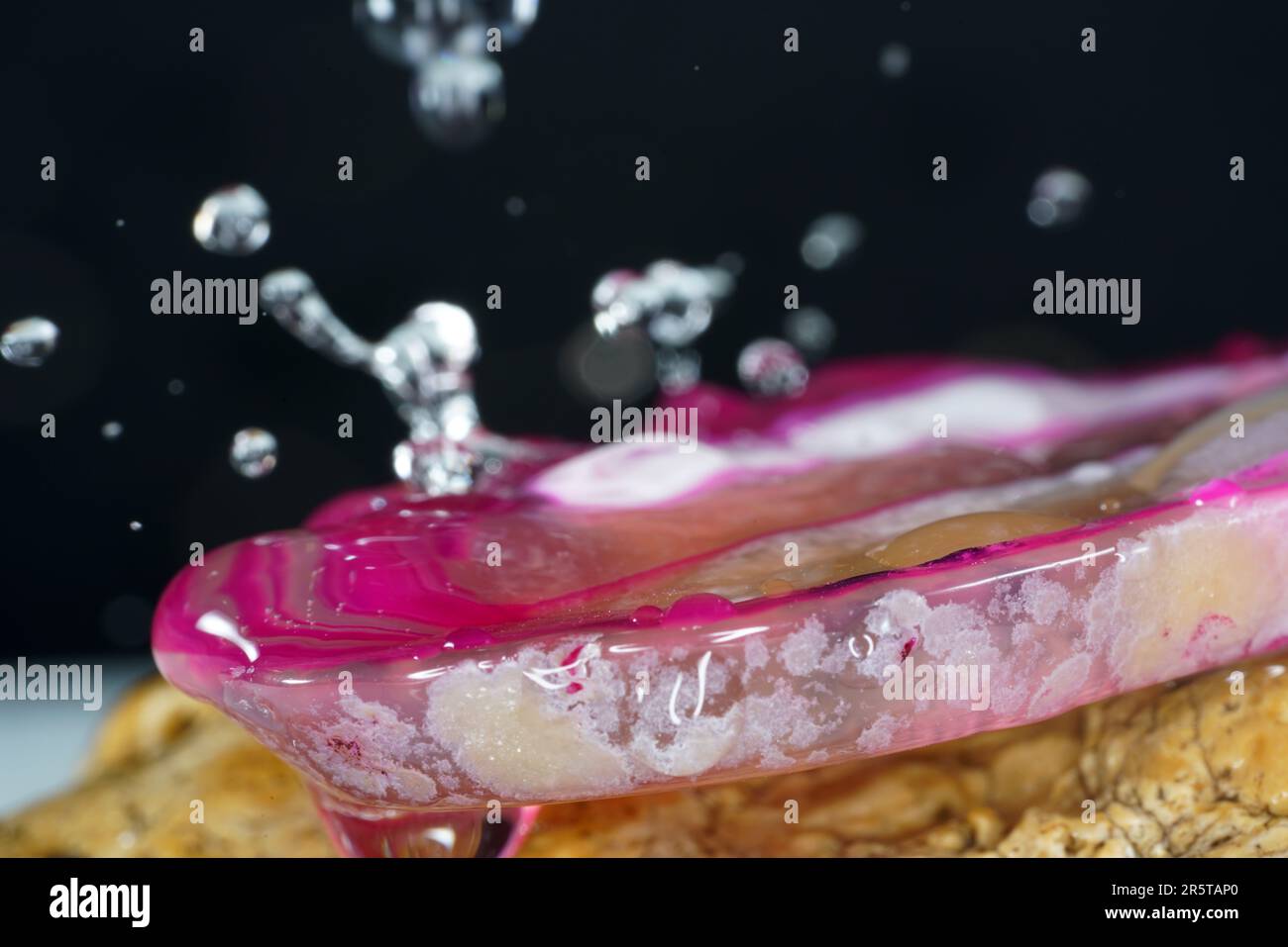 Disc of Agate with Quartz inclusion is a semi-precious stone Stock ...