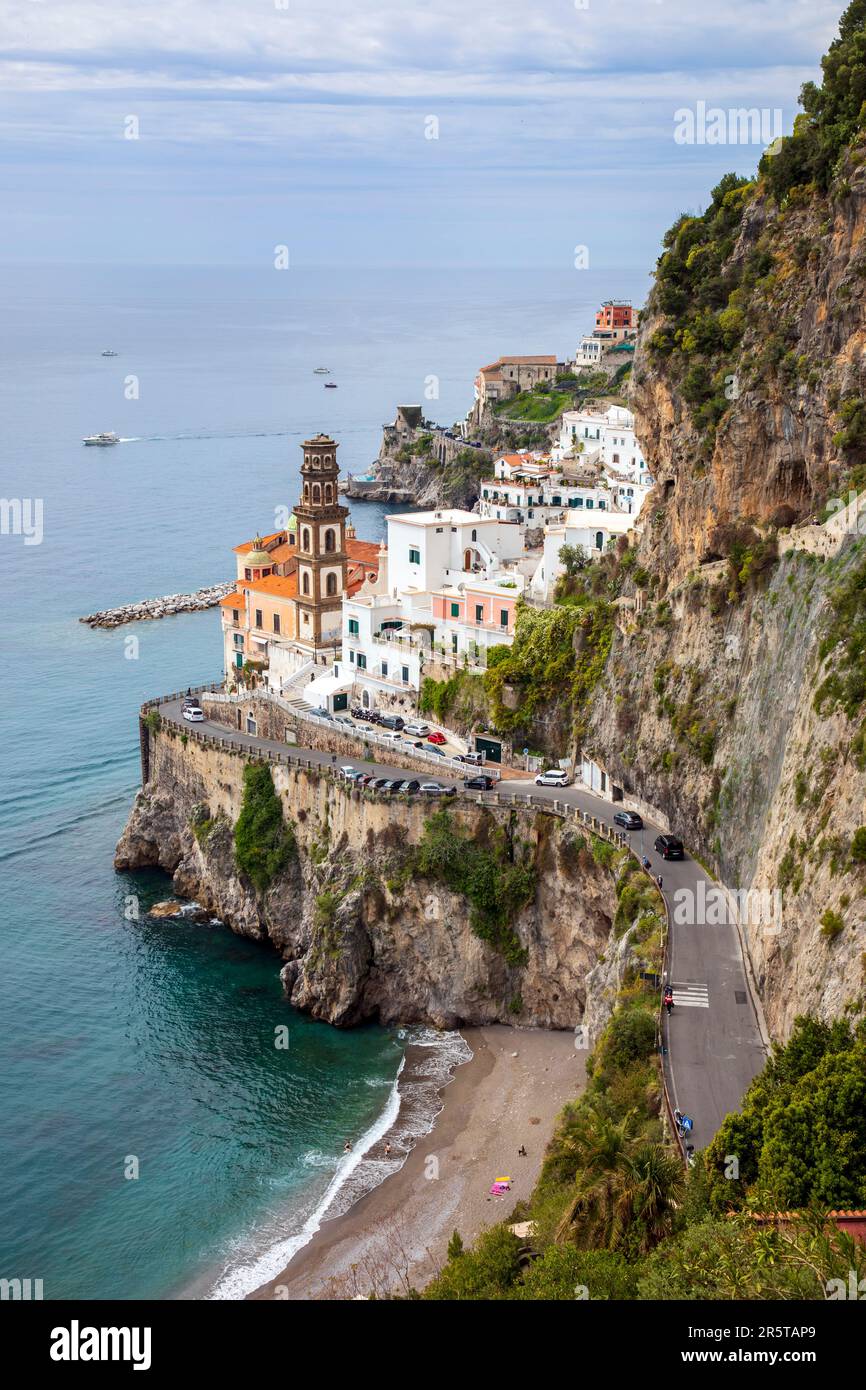 ATRANI, ITALY - APRIL 30th 2023: Scenic view of village Atrani, Italy ...