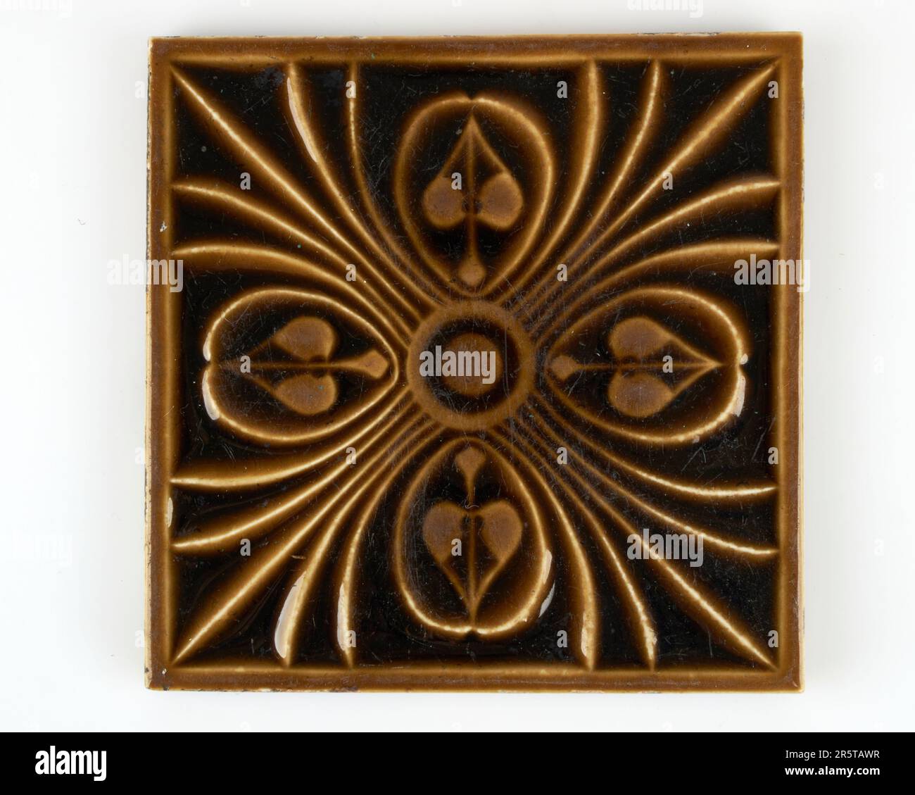 Antique 1880s Lea and Boulton Aesthetic Movement spade pottery tile ...