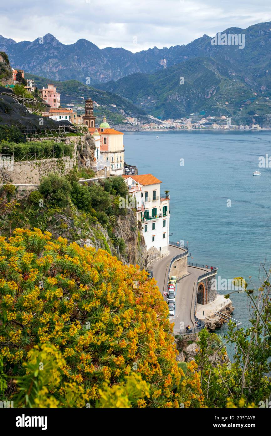 ATRANI, ITALY - APRIL 30th 2023: Scenic view of village Atrani, Italy ...